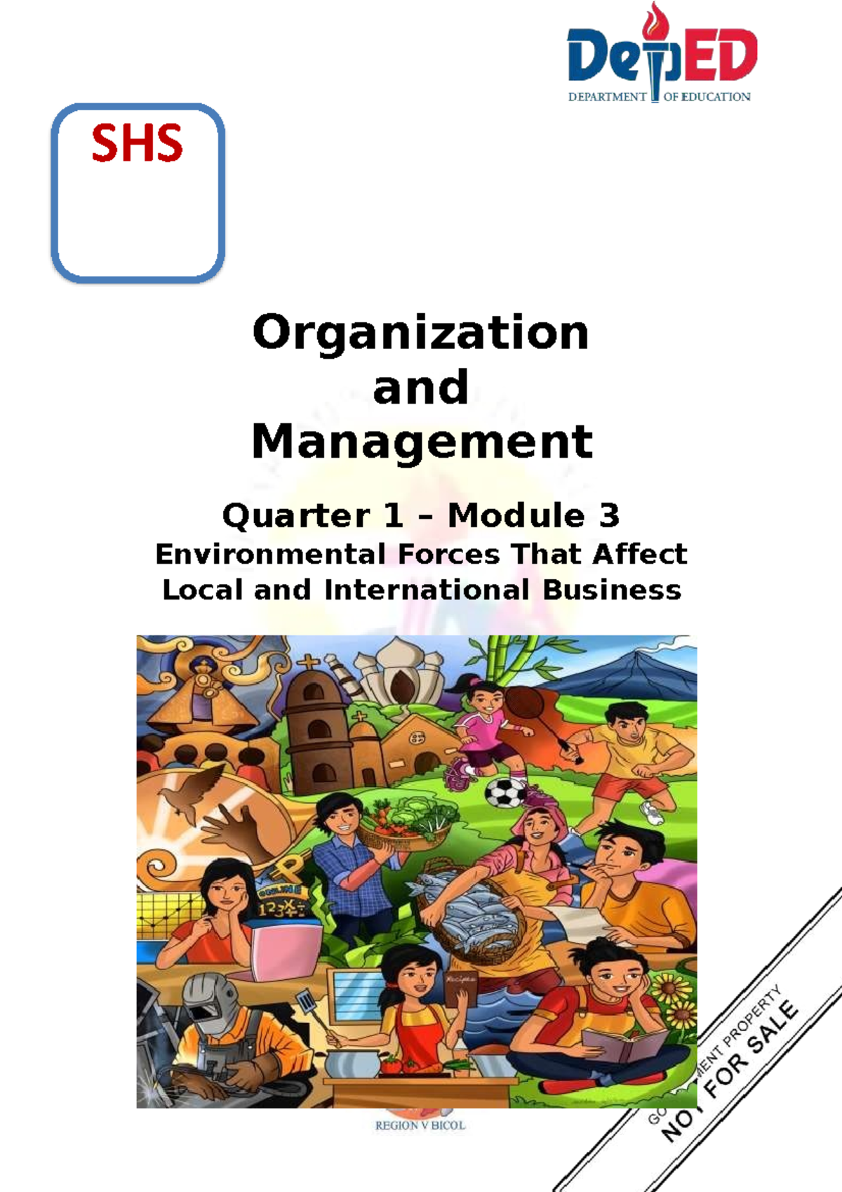 Organization and Management SHS Q1 M3: Environmental Forces Analysis ...