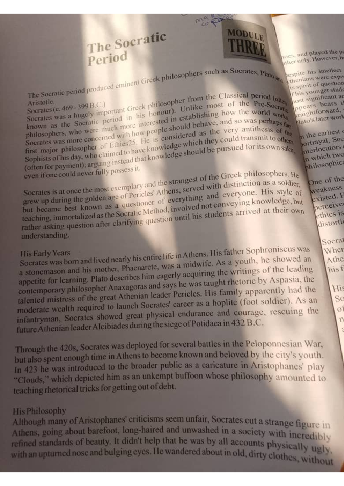 MG 101: The Socratic Method and the Philosophers of Ancient Greece ...