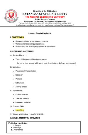Weekly- Lesson-PLAN-FOR- Remedial- Class grade 4 - Department of ...