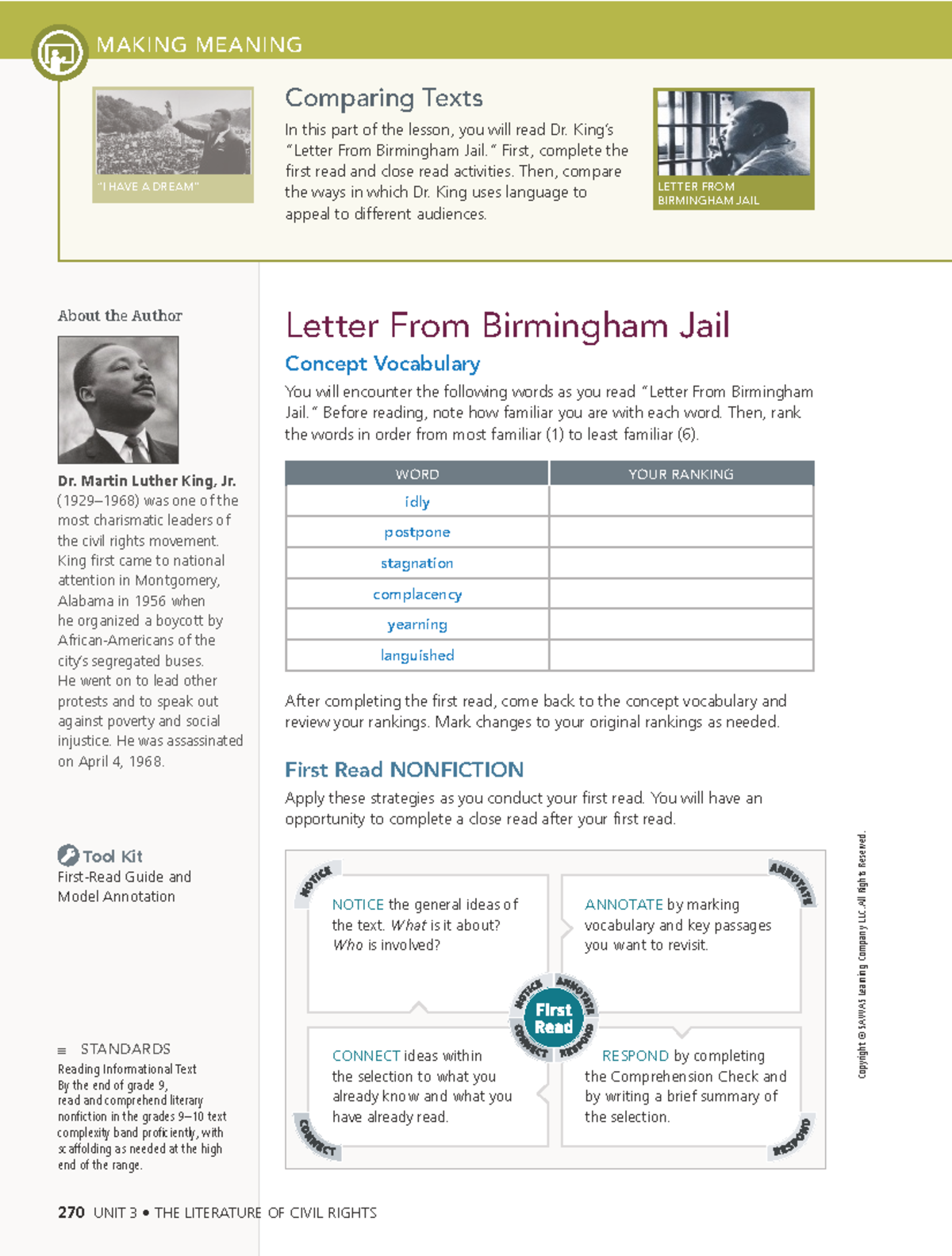 Analysis of Dr. King's "Letter from Birmingham Jail" (ENG 101) - Studocu