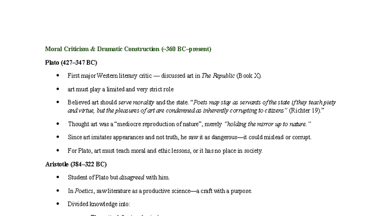 ENG - Schools of Thought: Literary Criticism Overview and Analysis ...