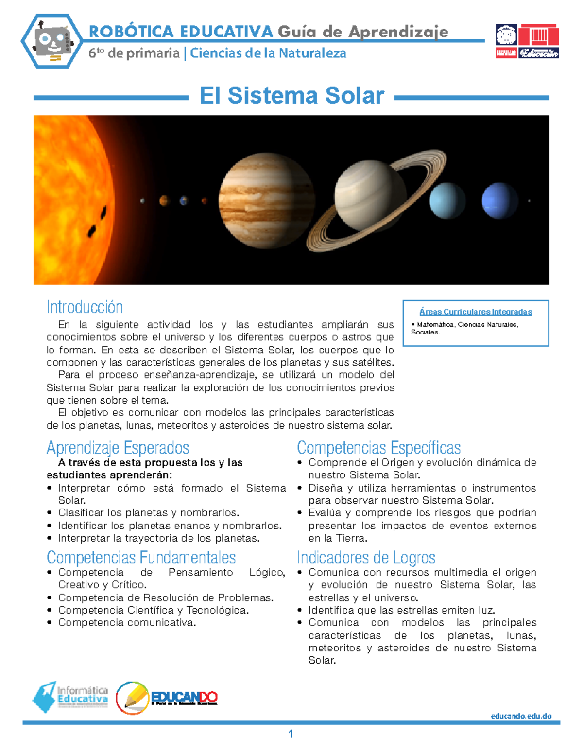 Prueba Del Sistema Solar De 4to Grado Sistema Solar Para Niños.