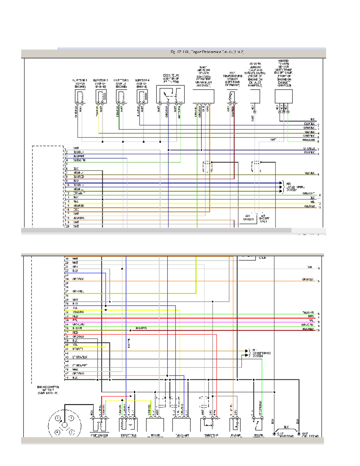 391778764 Diagrama Electrico Nissan Tsuru - Fig. 17: 1, Engine Performance Circuits (1 of 2 ...