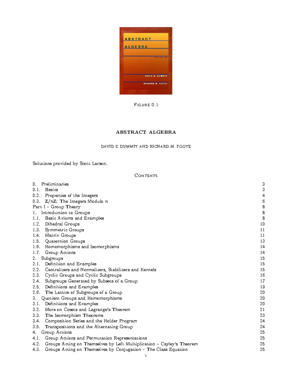 DUMMIT Abstract Algebra Solutions: A Comprehensive Study Guide - Studocu