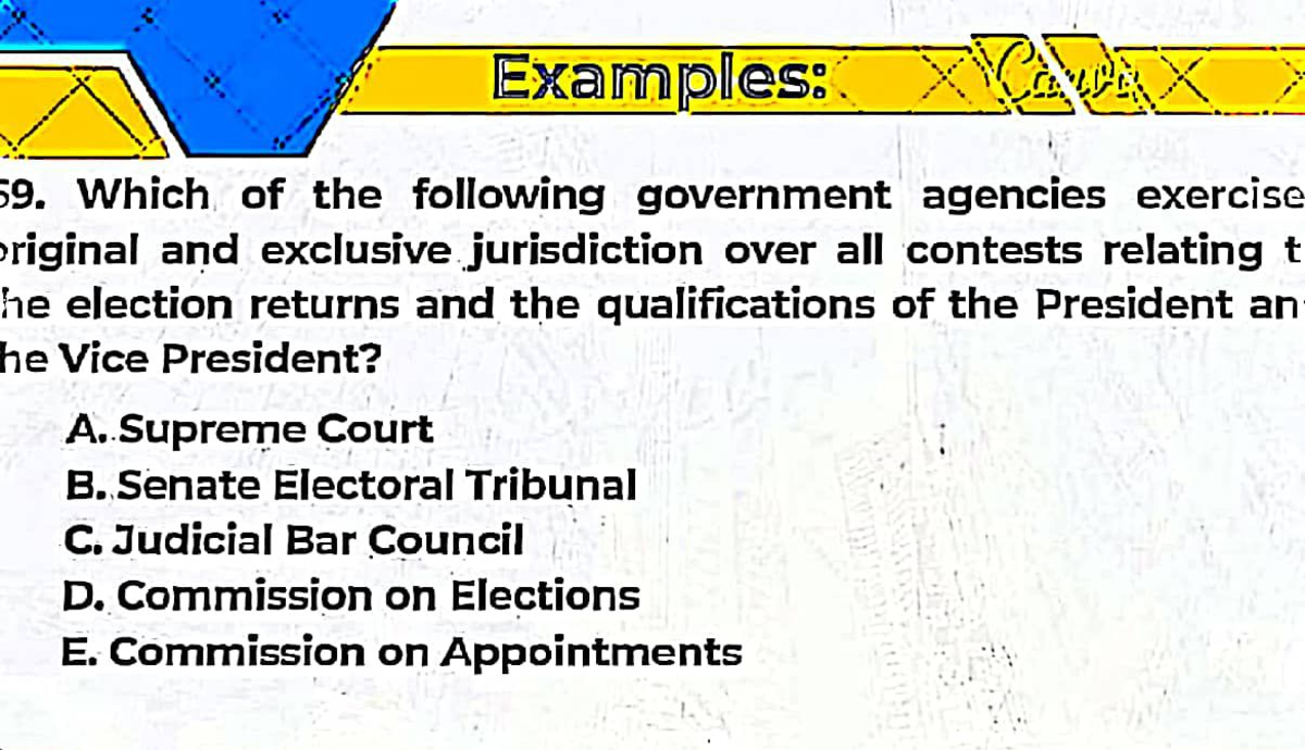 MATH544 216 - Sample Questions on Election Jurisdiction - Studocu