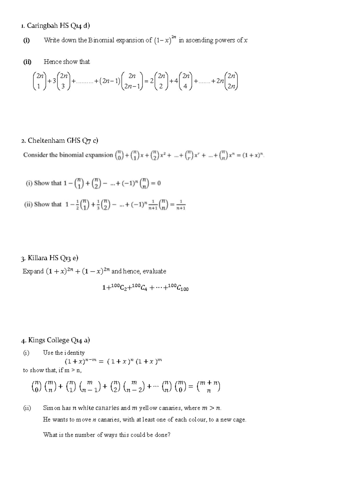 Binomial Distribution Proving: 2022 Questions for HSC Mathematics ...