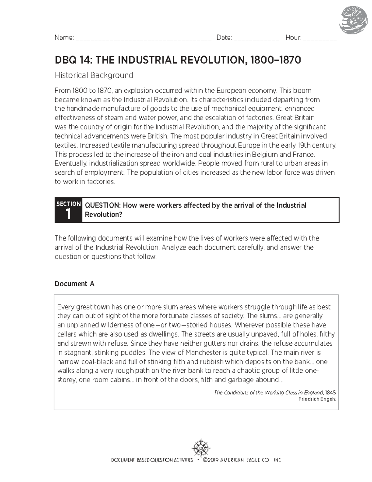 DBQ 14: The Industrial Revolution and Its Impact on Workers - Studocu