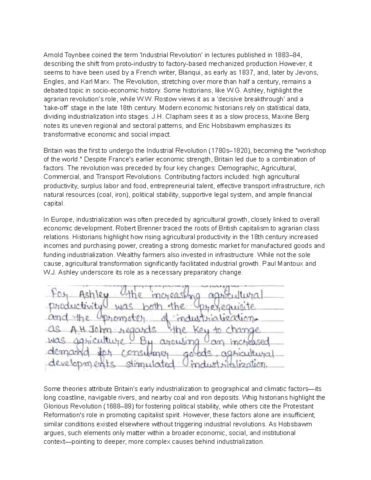 Industrial Revolution in Britain: Key Factors and Historical ...