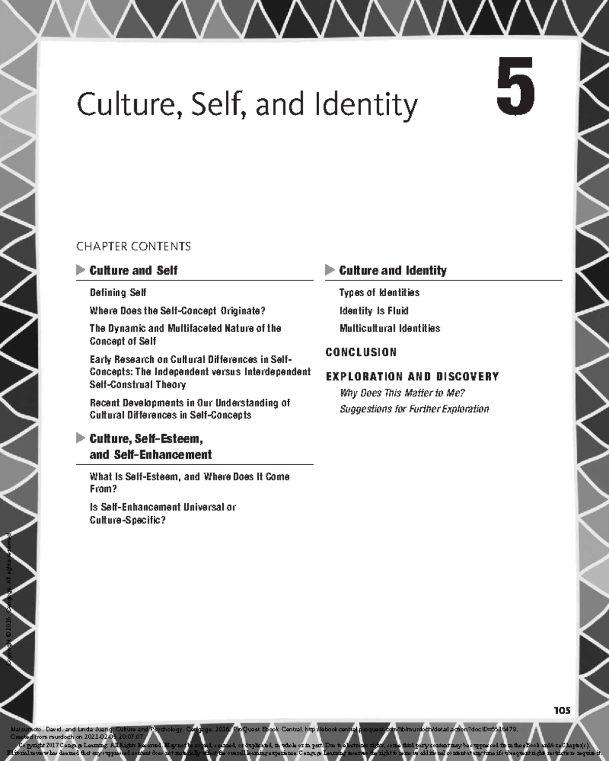 Culture and Psychology - (Ch 5 Culture Self and Identity ...