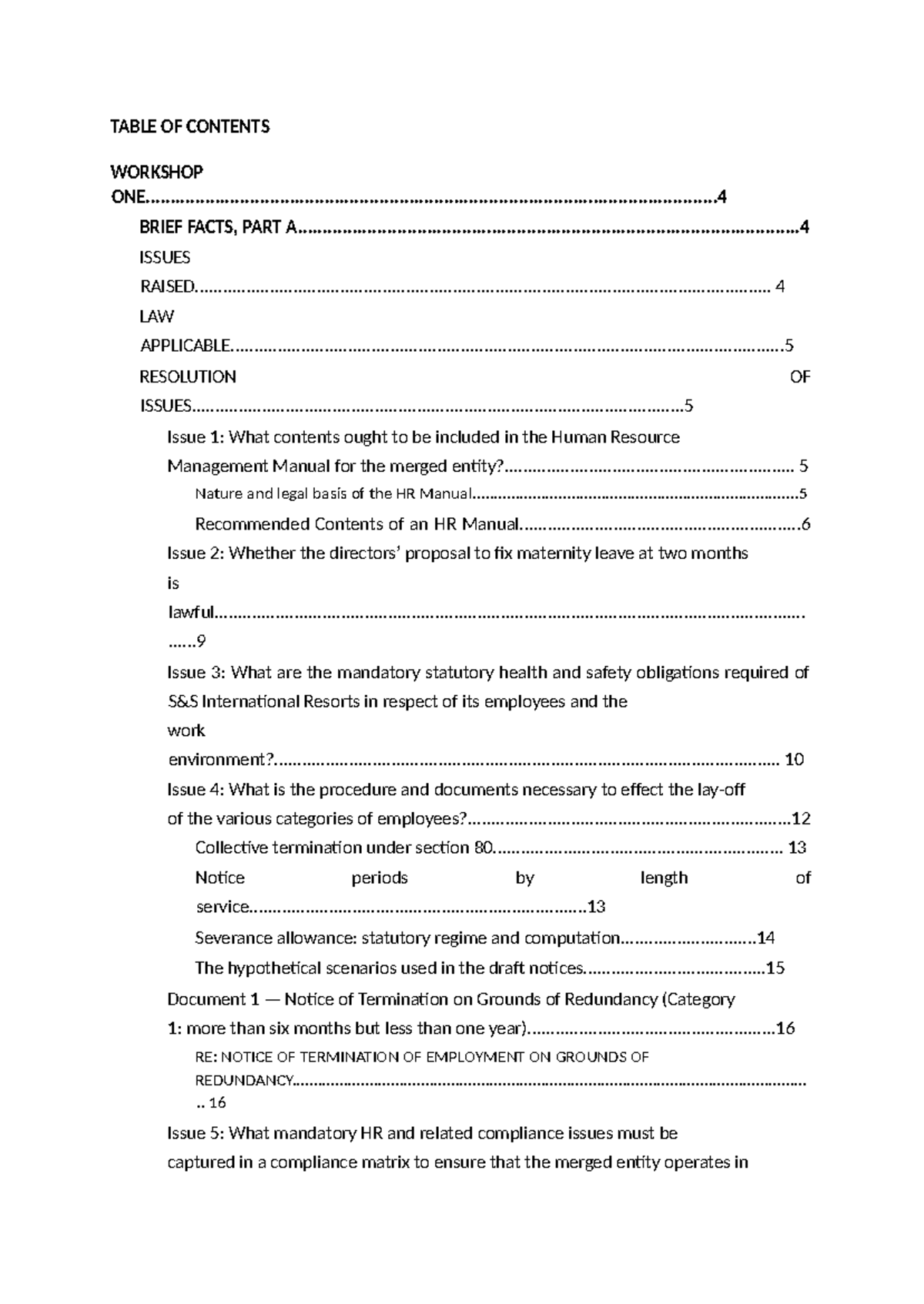 HR Compliance and Legal Issues in Merged Entities: Workshop One (HRM ...