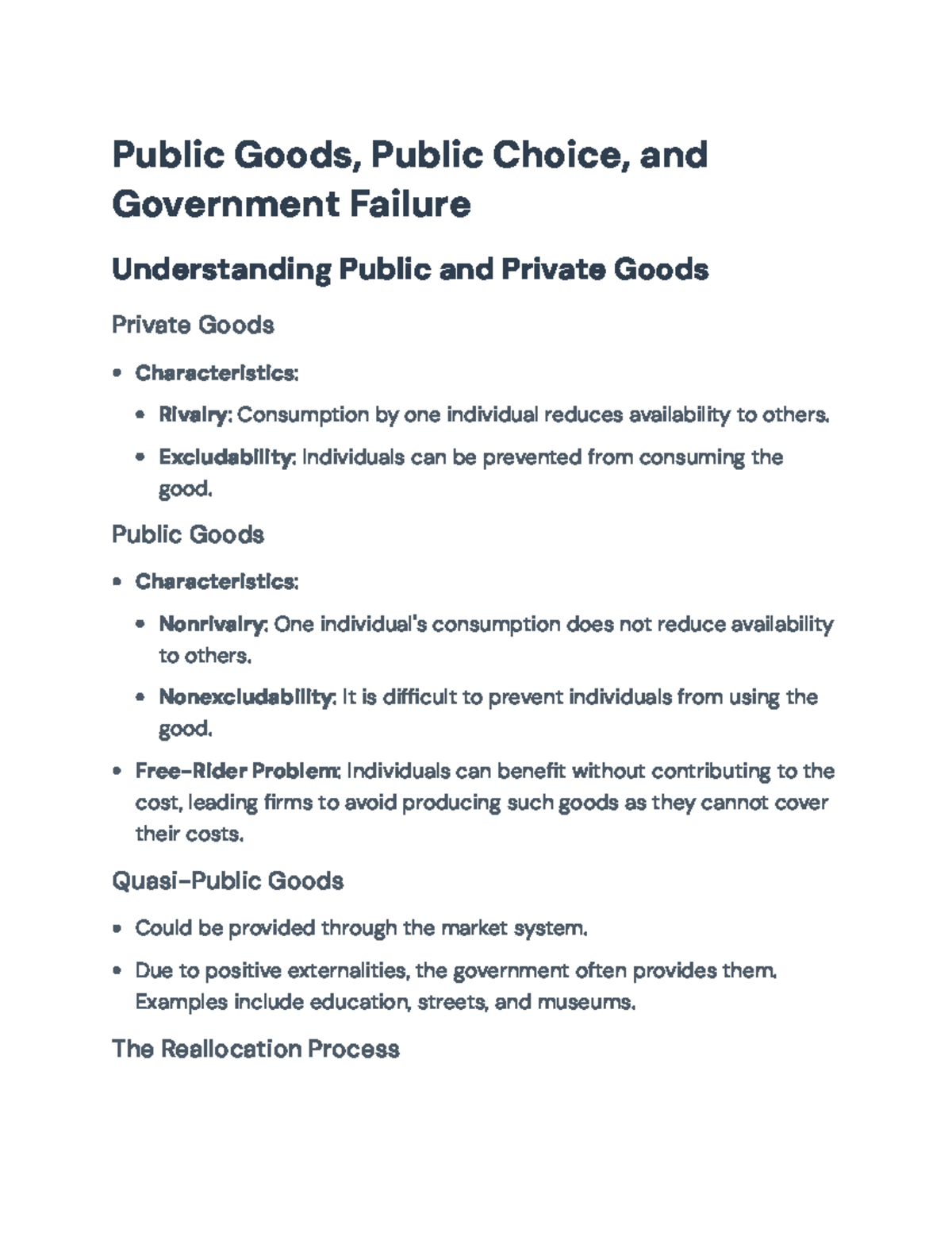 ECO 301: Public Goods, Public Choice, and Government Failures Explained ...