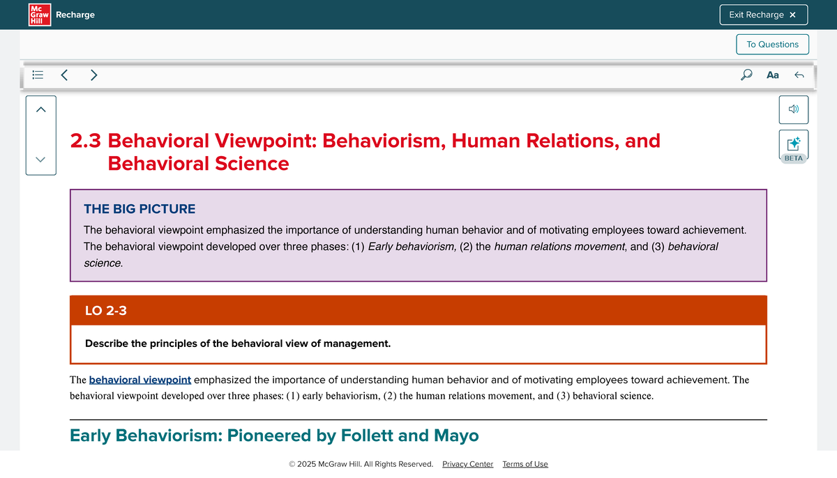 Behavioral Viewpoint in Management: Understanding & Motivation (2025 ...