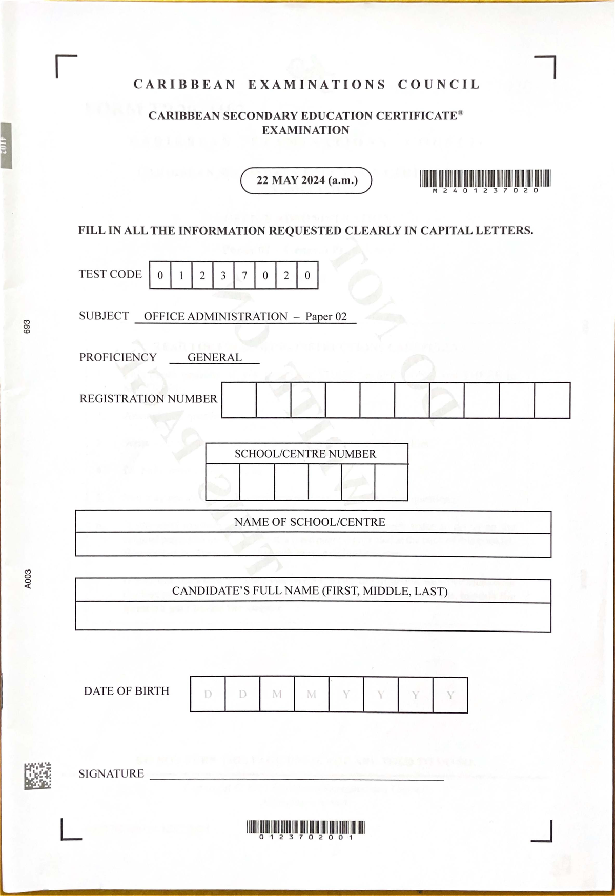 Procurement & Inventory Management CSEC Office Administration Exam 2024 ...