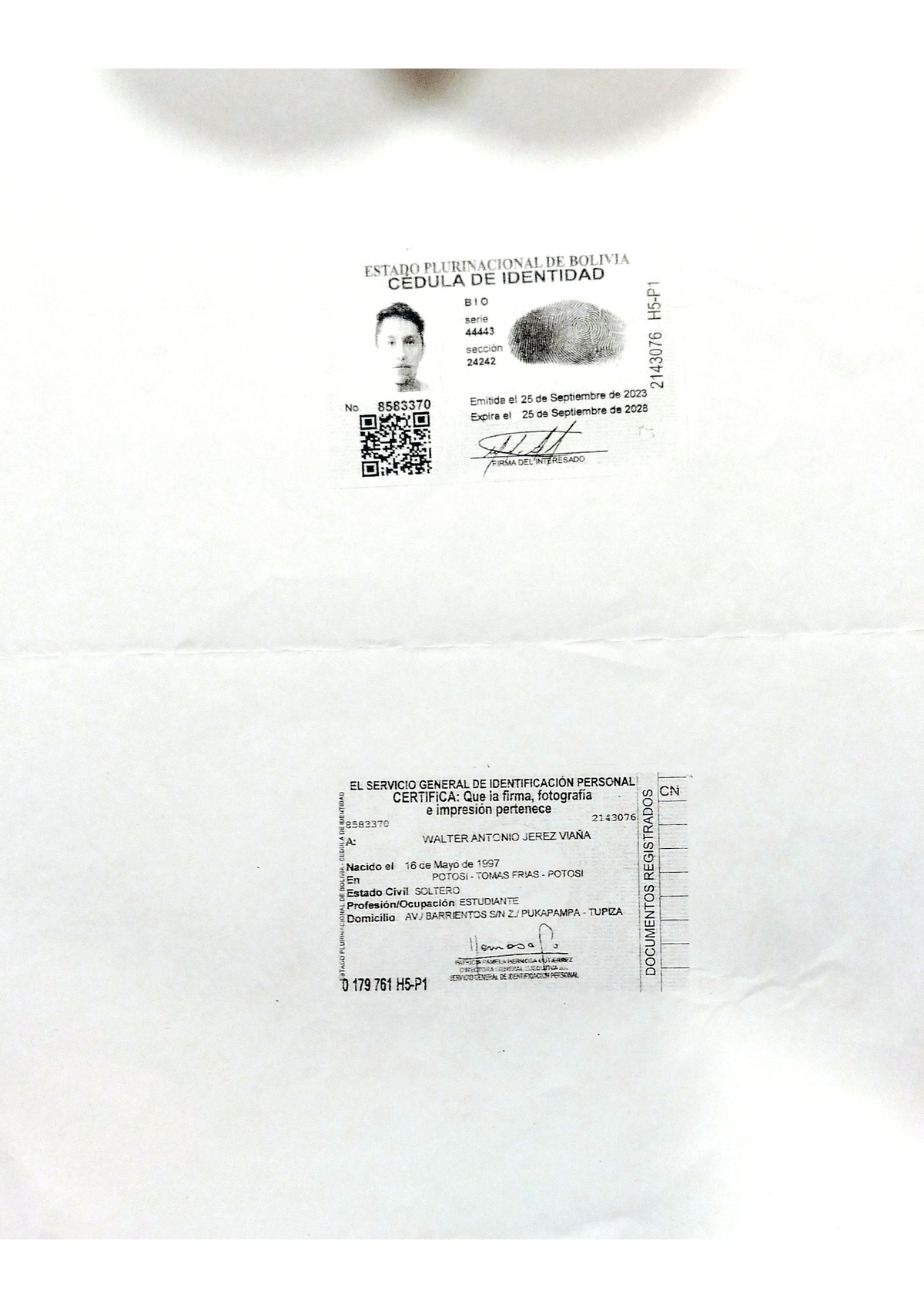 Tap Scanner 11-12-2024-01꞉33 - ESTADO PLURINACIONAL DE BOLIVIA CEDULA ...