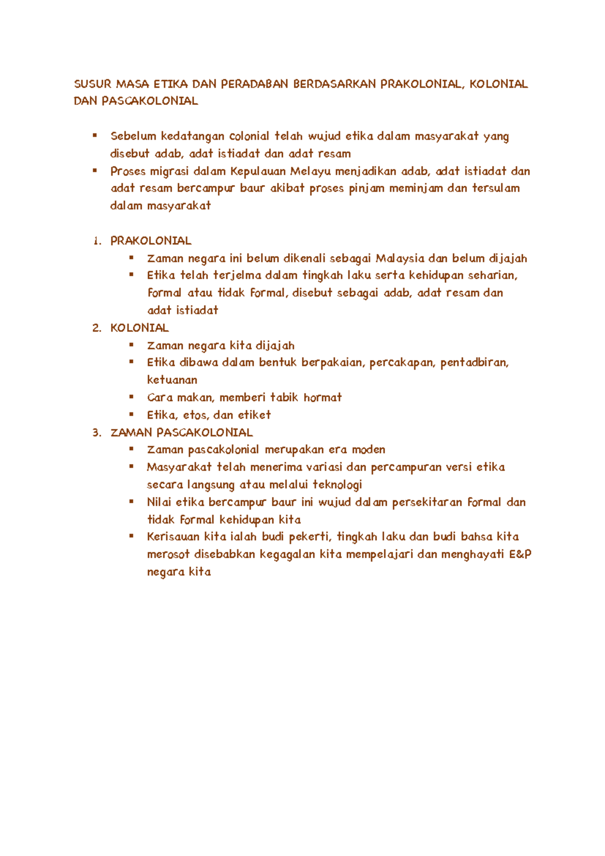 Etika dan Peradaban: Kajian Prakolonial, Kolonial, dan Pascakolonial ...