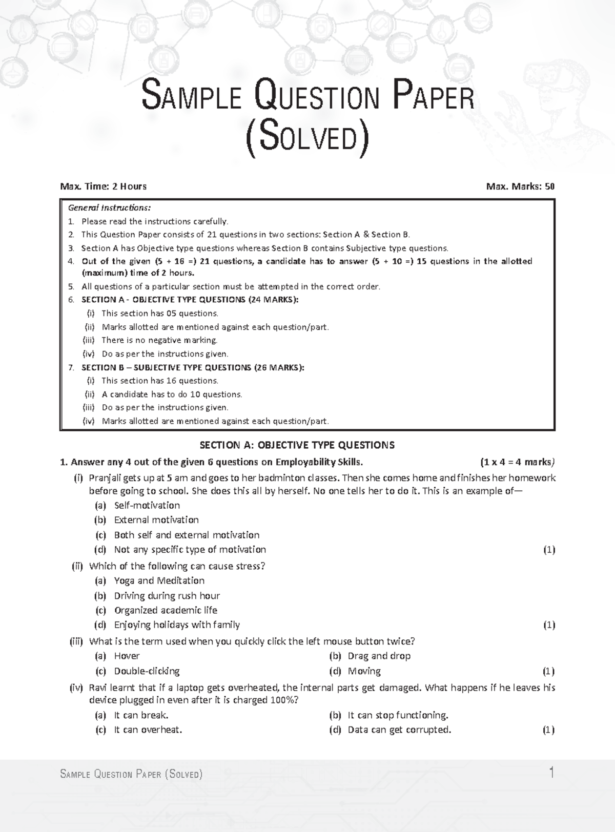 Class X AI Sample Solved Question Paper - Key Concepts & Answers - Studocu