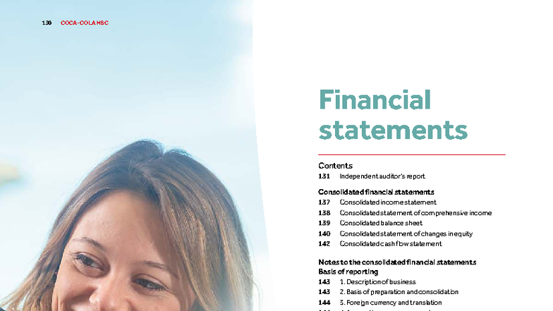 Coca-Cola HBC 2019 Integrated Annual Report: Financial Statements - Studocu