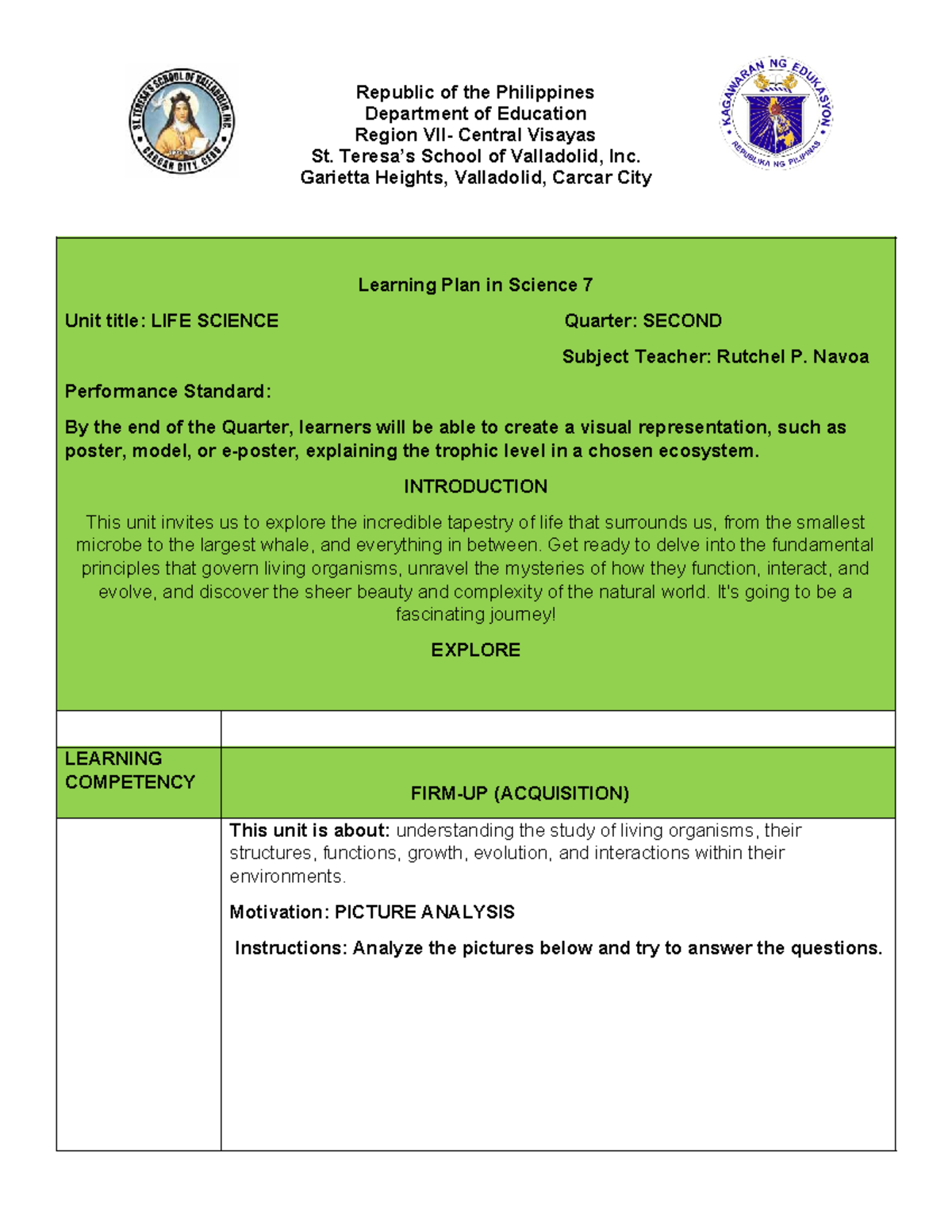 LP-IN Science 7-Q2: Exploring Life Science and Microscopy Techniques ...