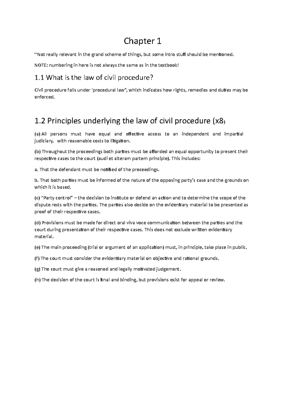 Rule 36 9 a Notice Example For High Court Case No 20 Studocu