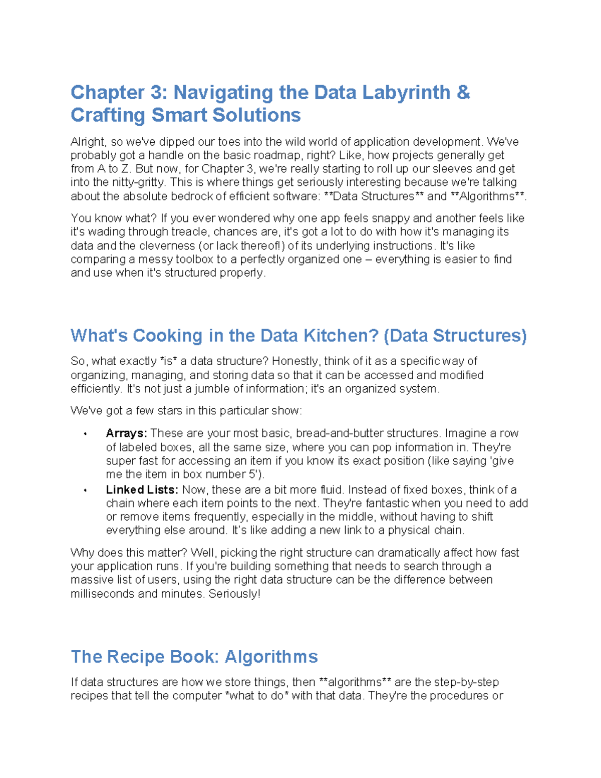 Chapter 3: Data Structures & Algorithms in App Dev - BSIT - Studocu