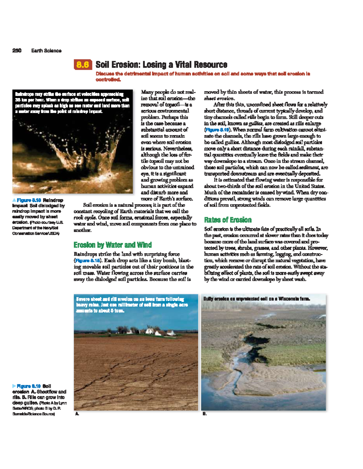 Earth Science 250: Soil Erosion and Conservation Strategies in Chapter ...