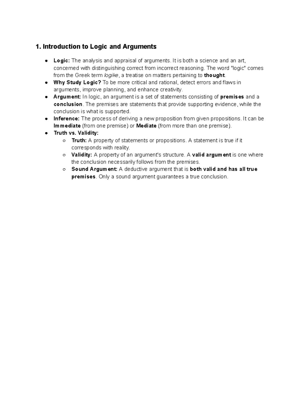 Business Logic Notes: Understanding Arguments and Fallacies - Studocu