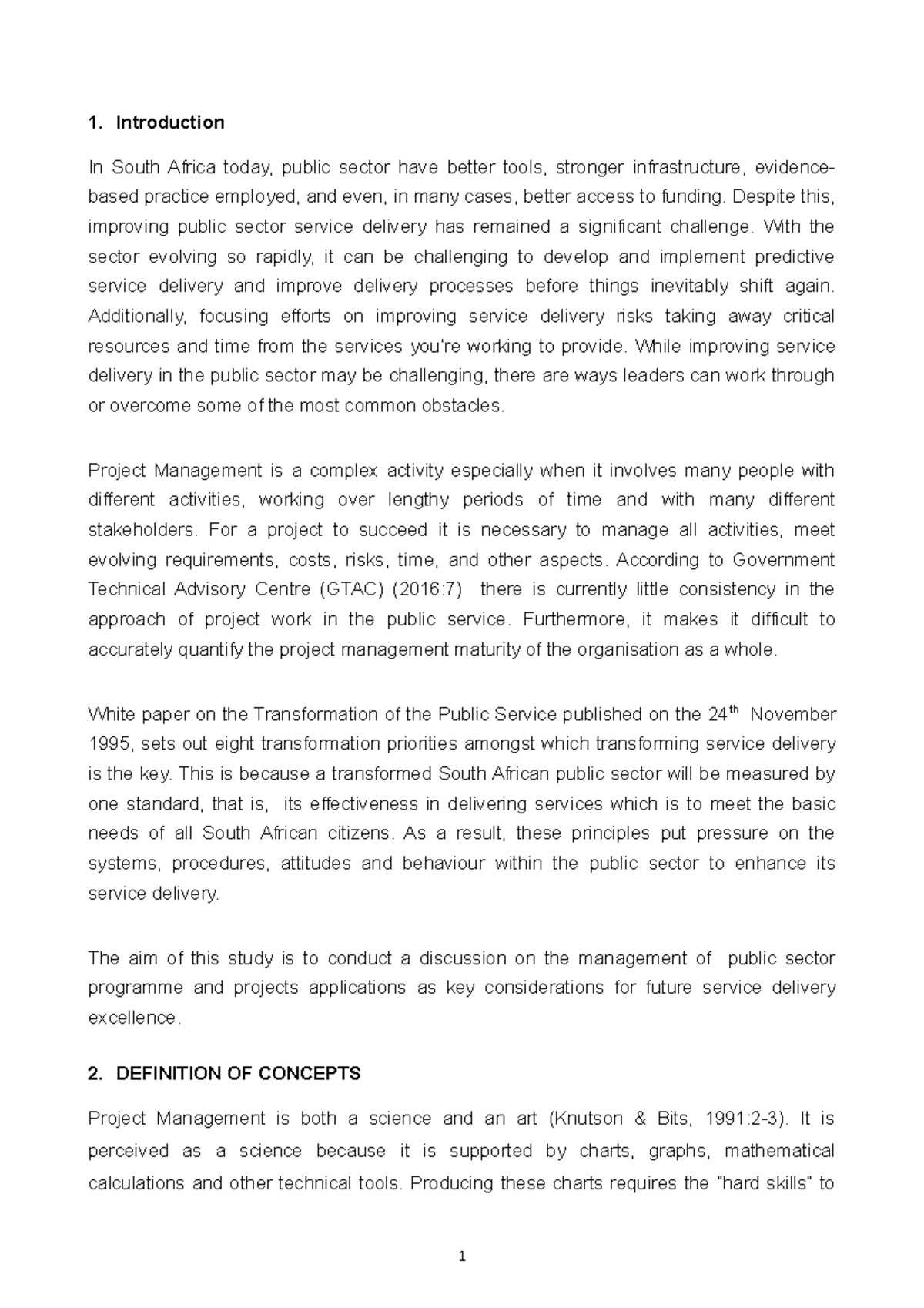 Project Management POE: Strategies for Enhancing Public Service ...