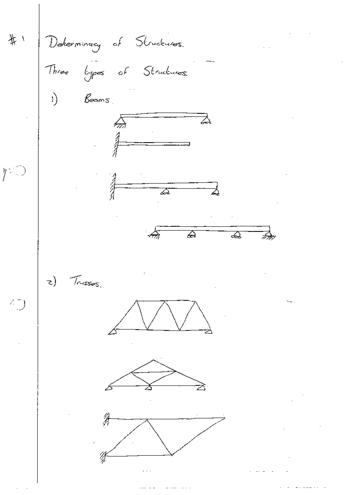 1 Classification OF Structures - Determinacy of Structures. Three types ...