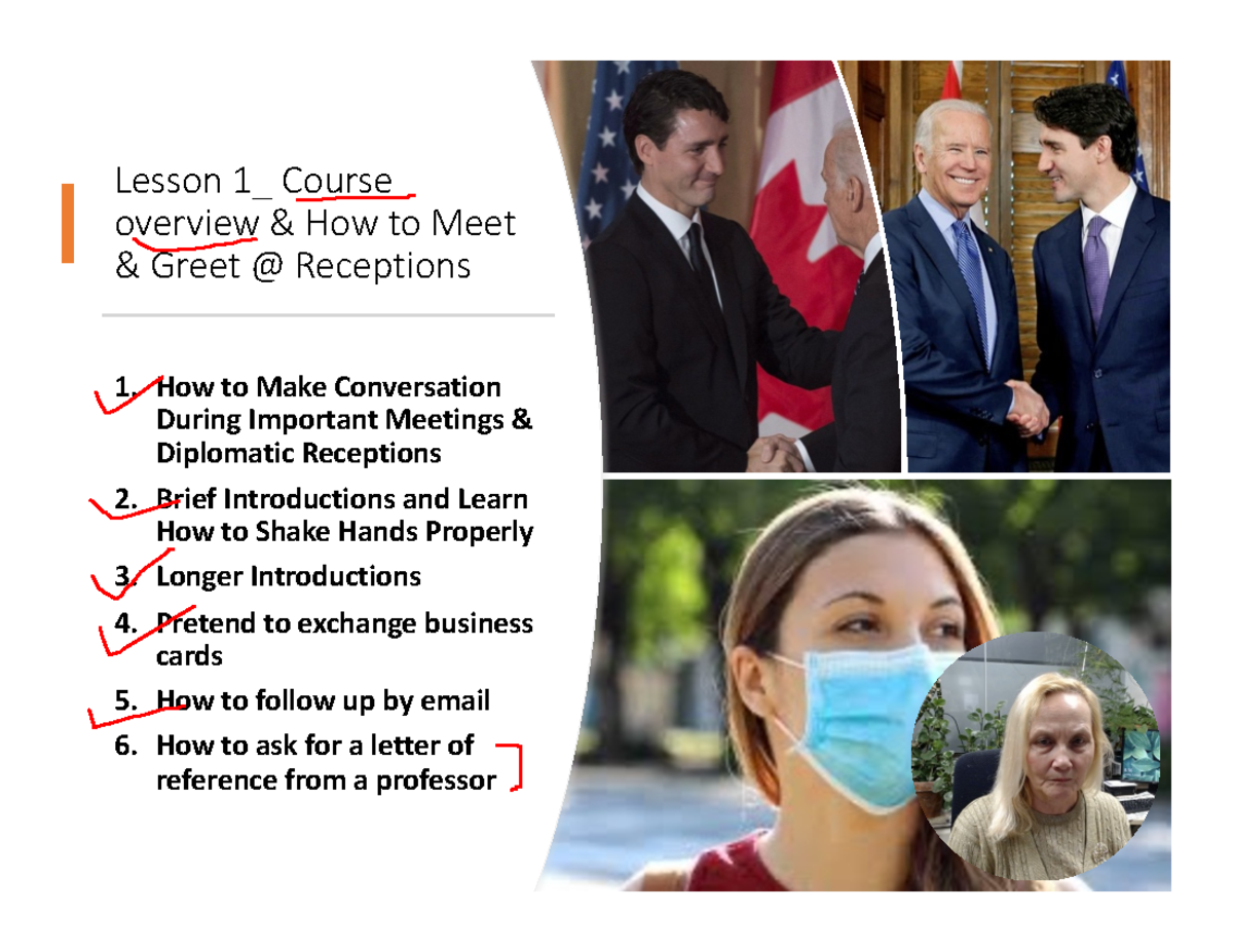 Overview of greeting - Lesson 1_ Course overview & How to Meet & Greet ...