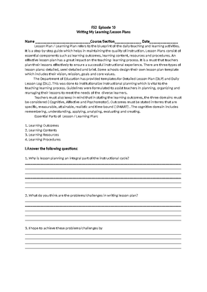 FS-2-Episode-9 answer - FS 2 Episode 9 Creating My Classroom /Remote ...