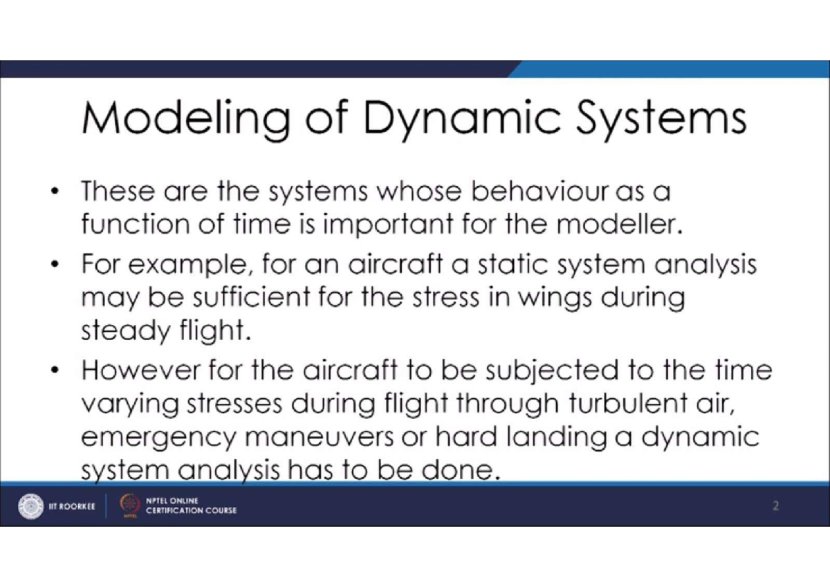 Dynamic Systems Modeling: Analysis of Time-Dependent Behaviors - Studocu