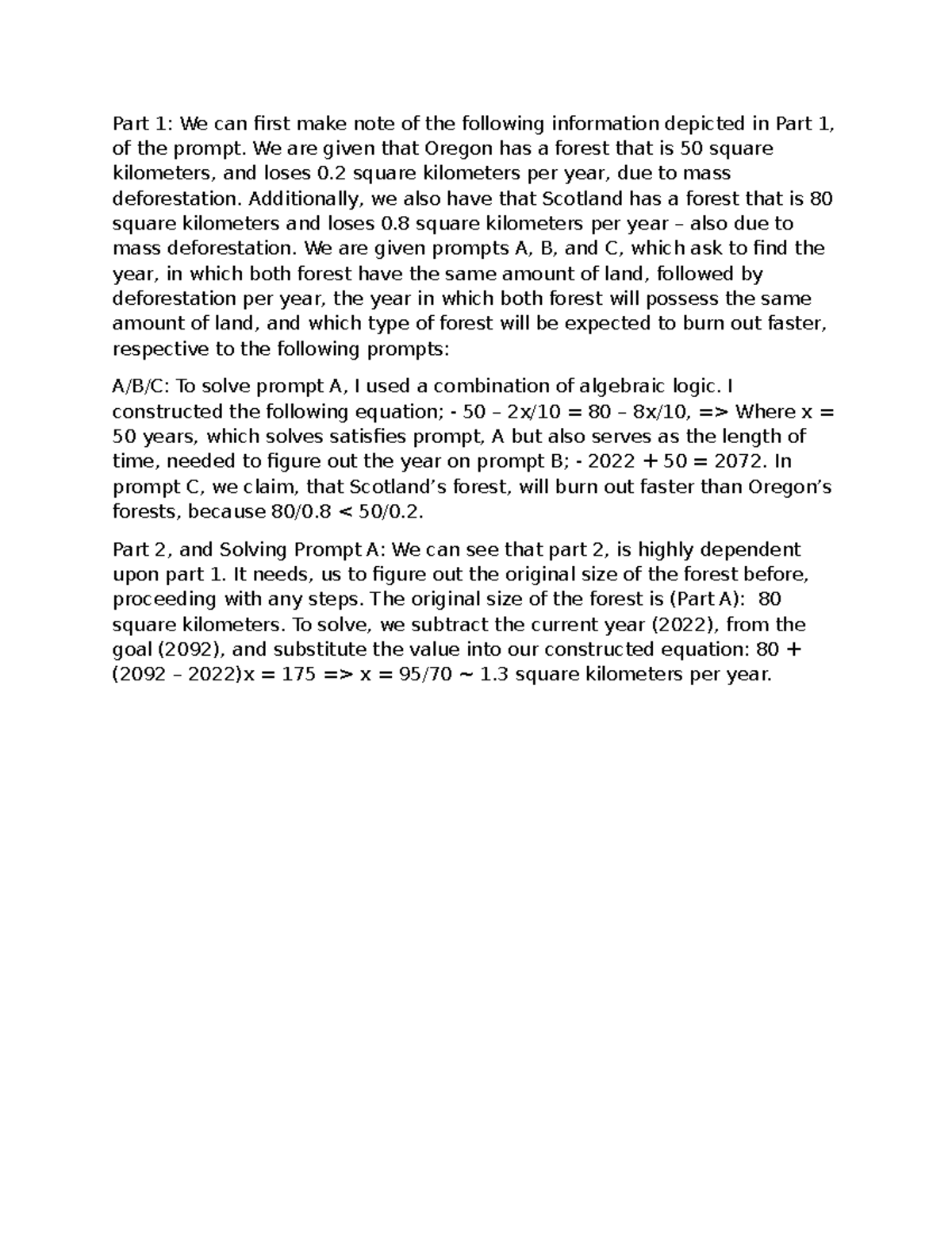 Part 1: Deforestation Analysis of Oregon & Scotland Forests - ehu838 ...