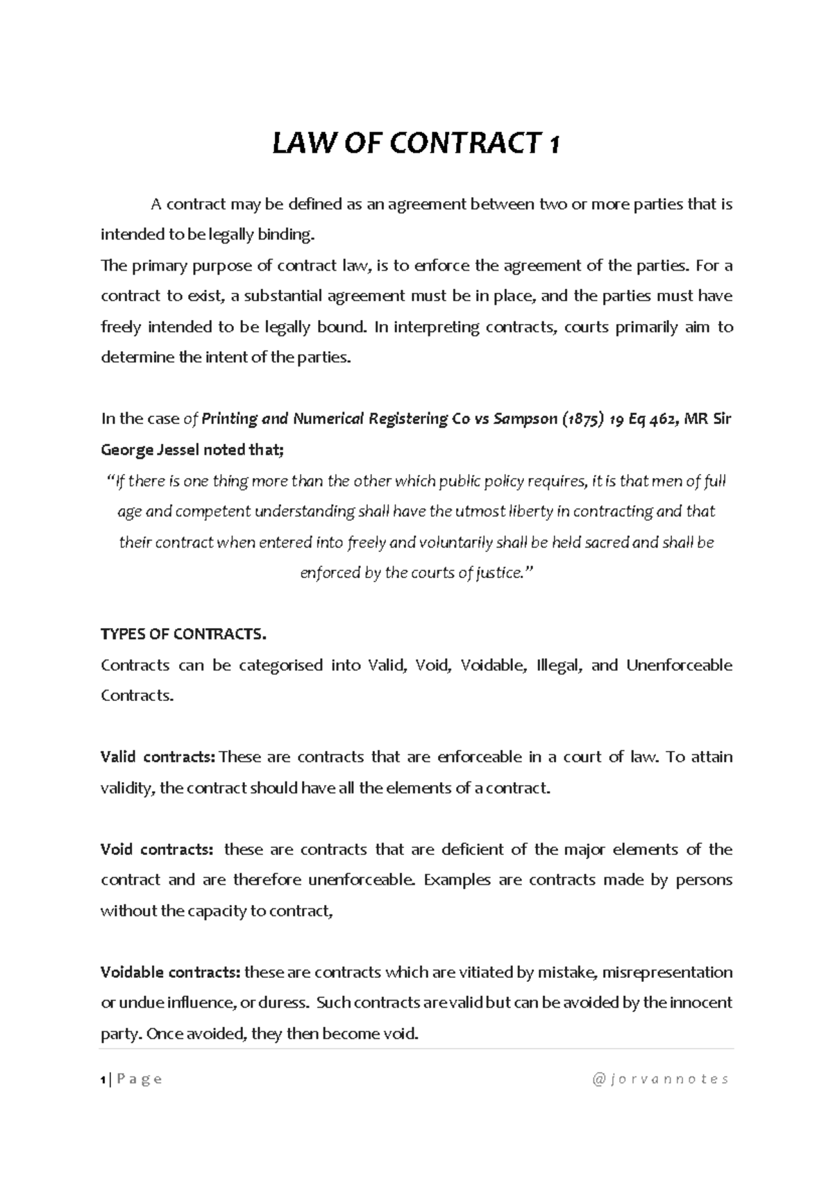 Contracts Law 1: Understanding the Fundamentals of Contract Formation - Studocu