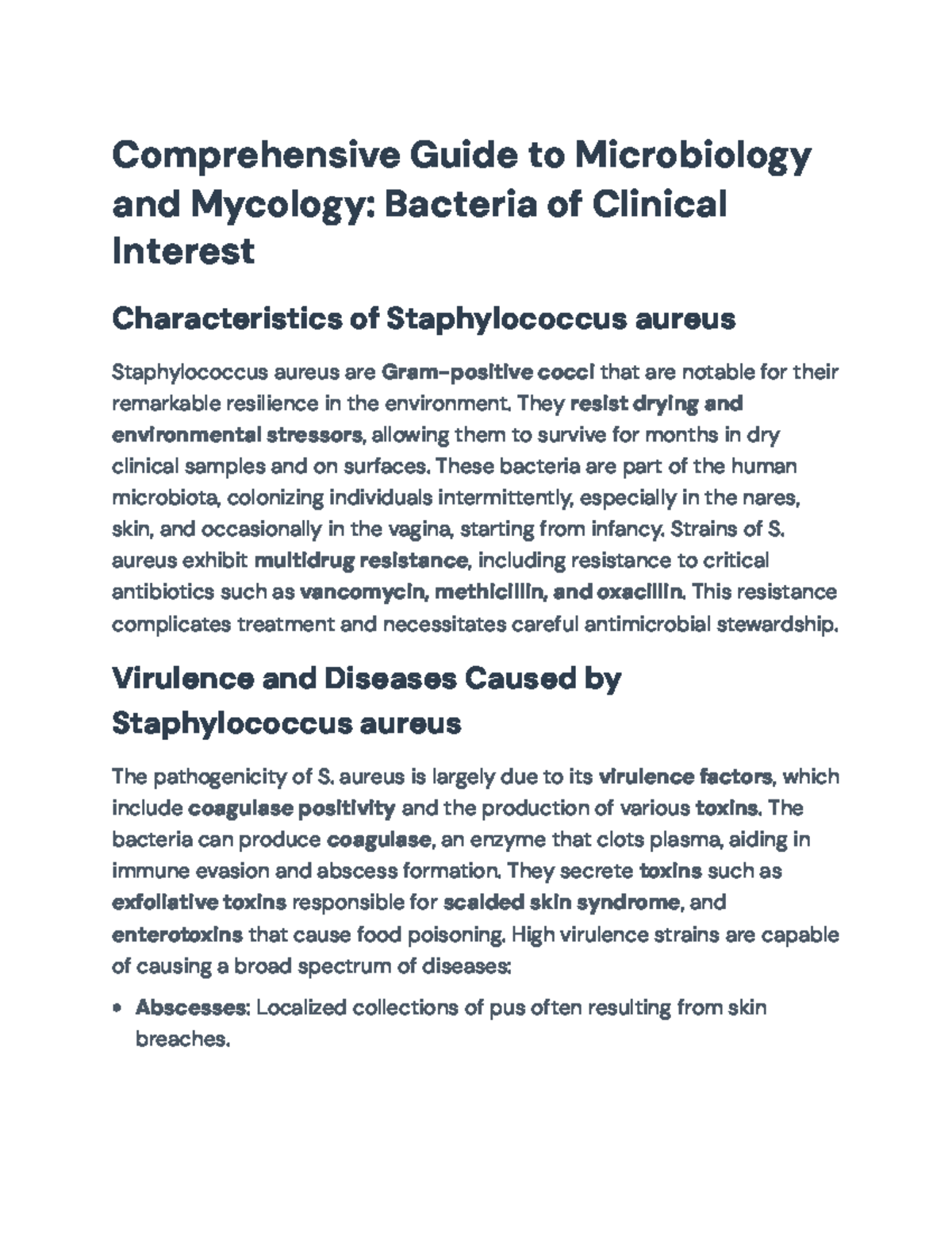 Comprehensive Overview of Clinical Bacteria and Infections ...