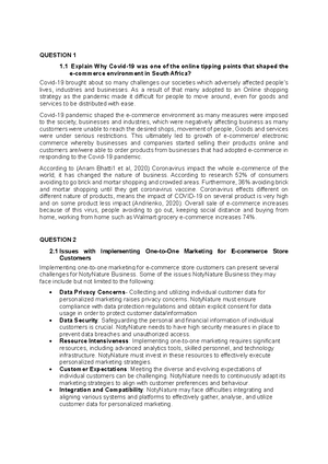 [Solved] The factors that effect the African consumer culture - e-commerce in business (MNM2612 ...