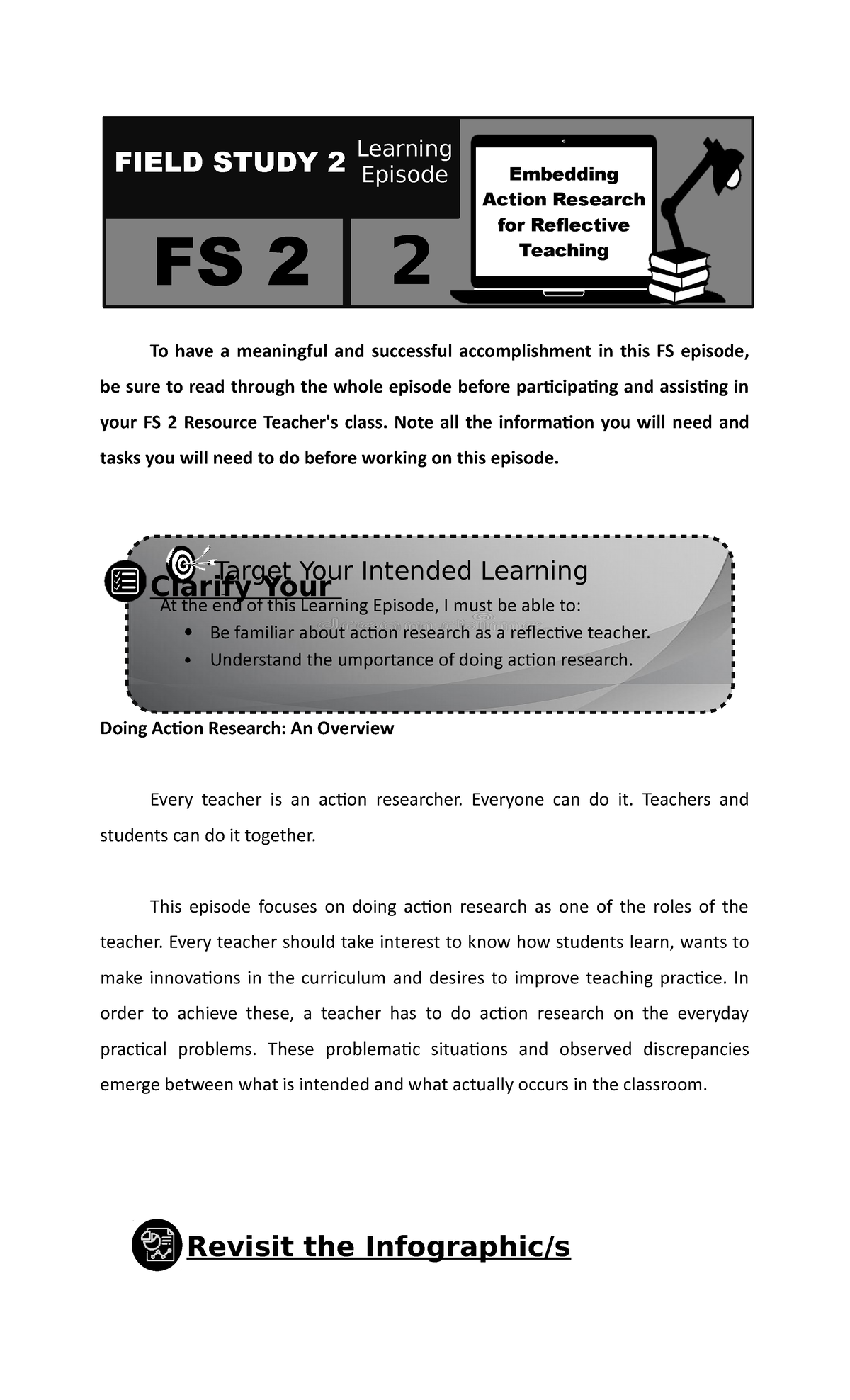 Field Study 2: Action Research for Reflective Teaching E.P 2 - Studocu