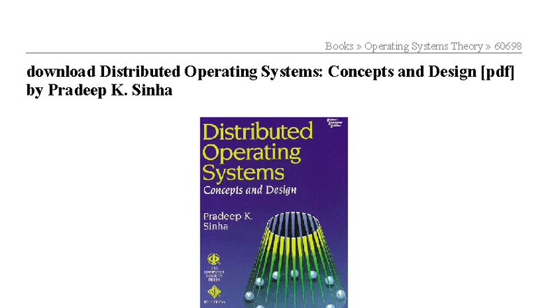 441996643 Distributed Operating Systems Concepts and Design pdf - Books » Operating Systems ...