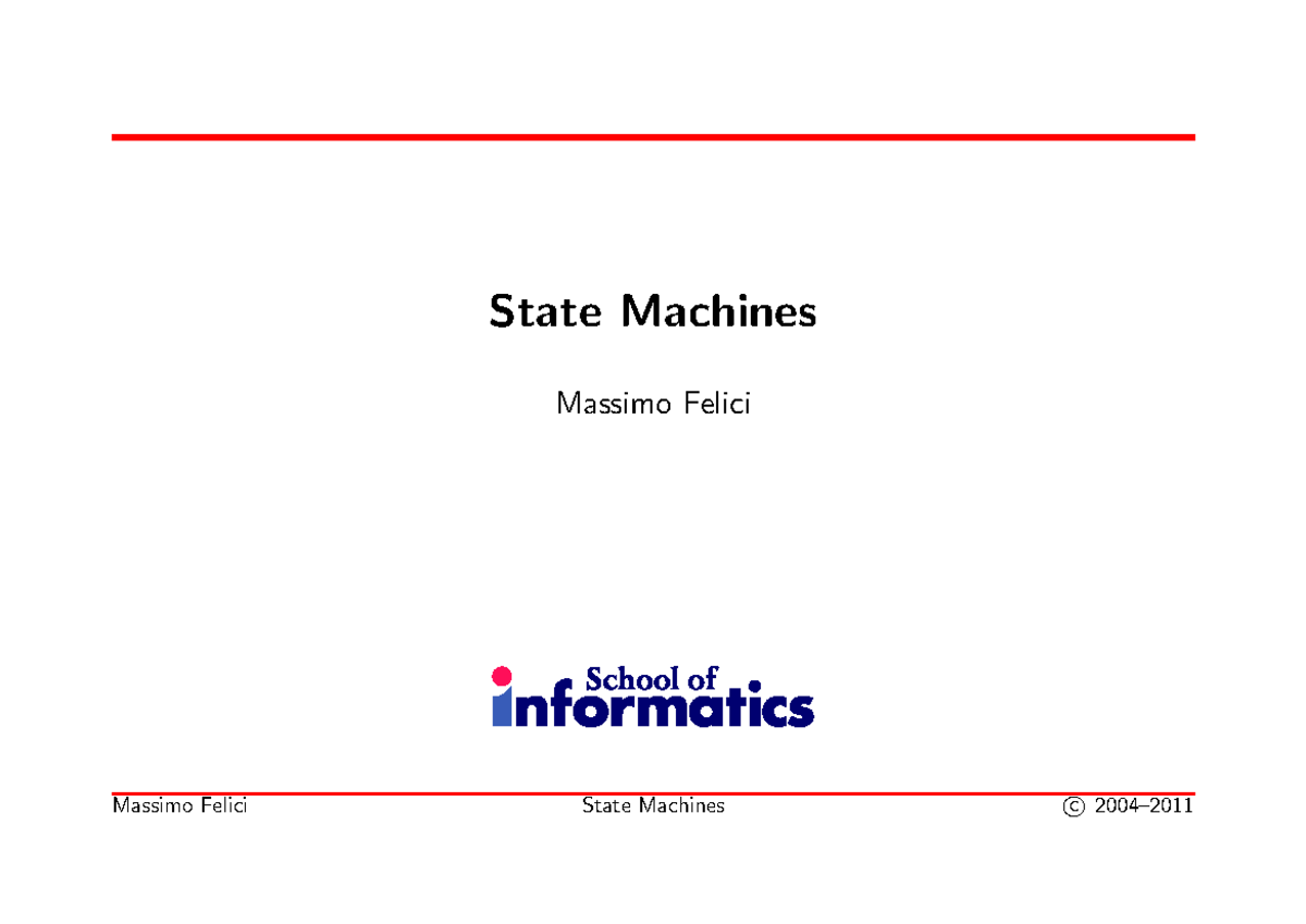 SEOC11 Lecture Notes: Understanding State Machine Diagrams - Studocu