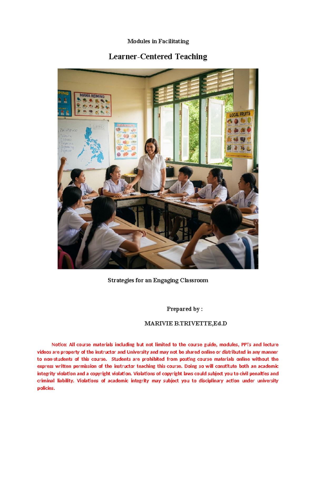 Educ.9 Module 1: Engaging Learner-Centered Teaching Strategies - Studocu