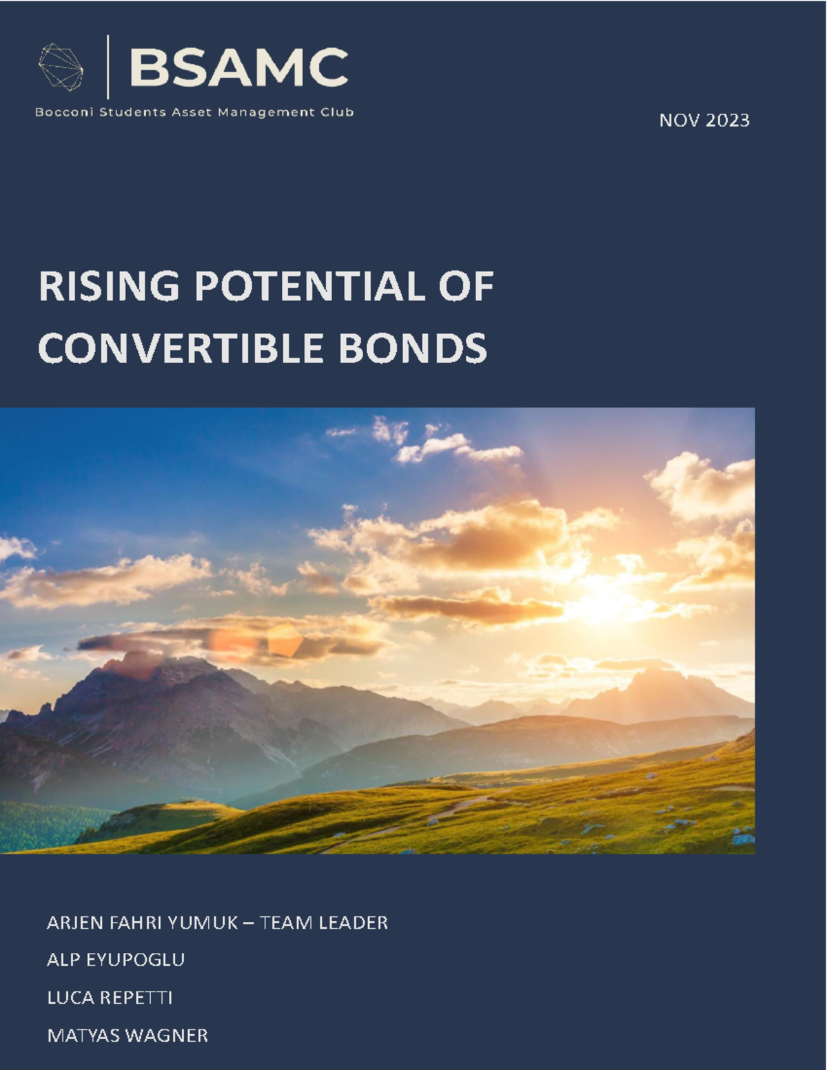 Convertible Bonds Report: An In-Depth Analysis and Insights (FINC 401 ...