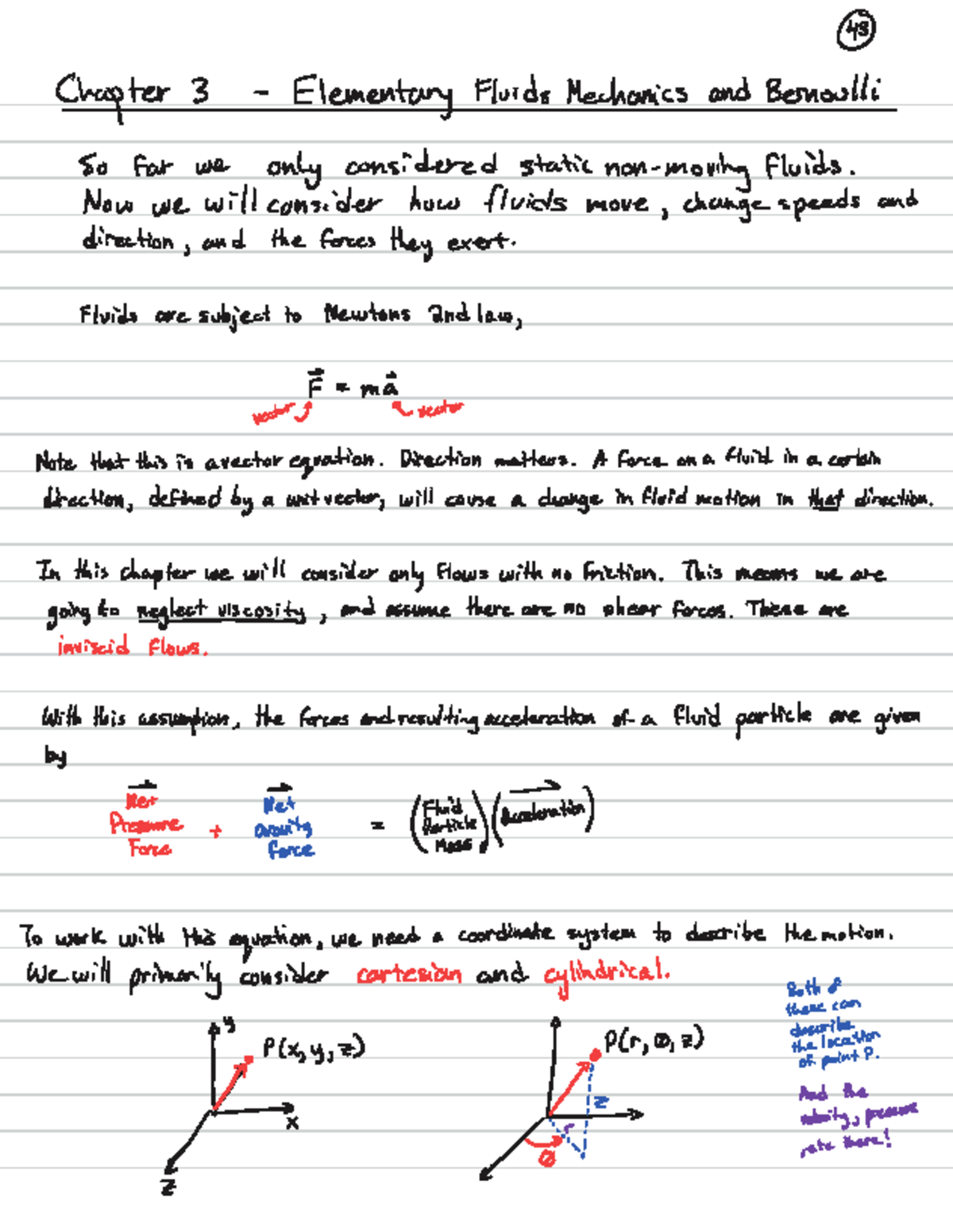 Chapter 3: Direction and Forces in Fluid Mechanics (Bernoulli Pt 1 ...