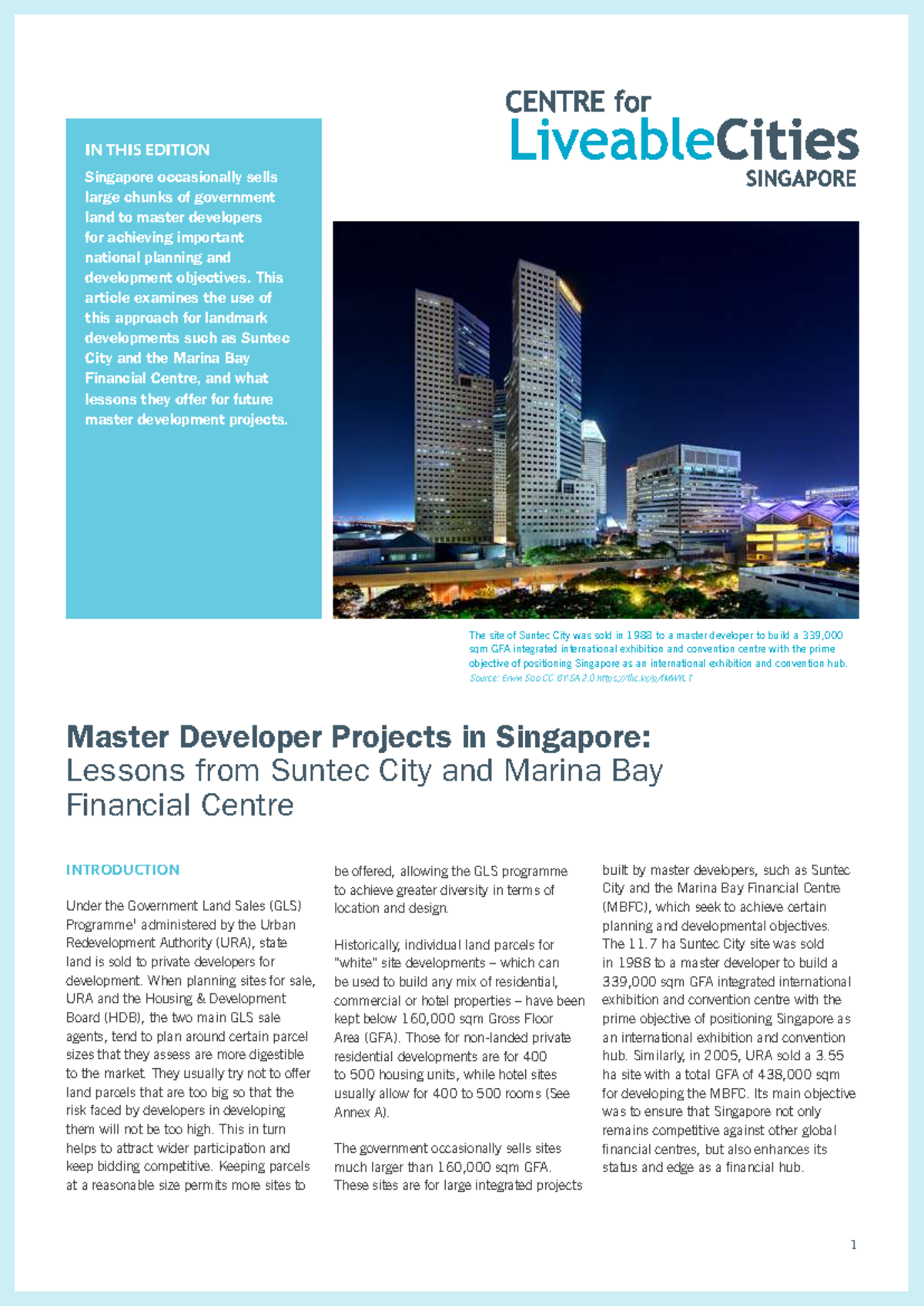 SA1 - Lecture 4: Master Developer Projects in Singapore - Insights from ...