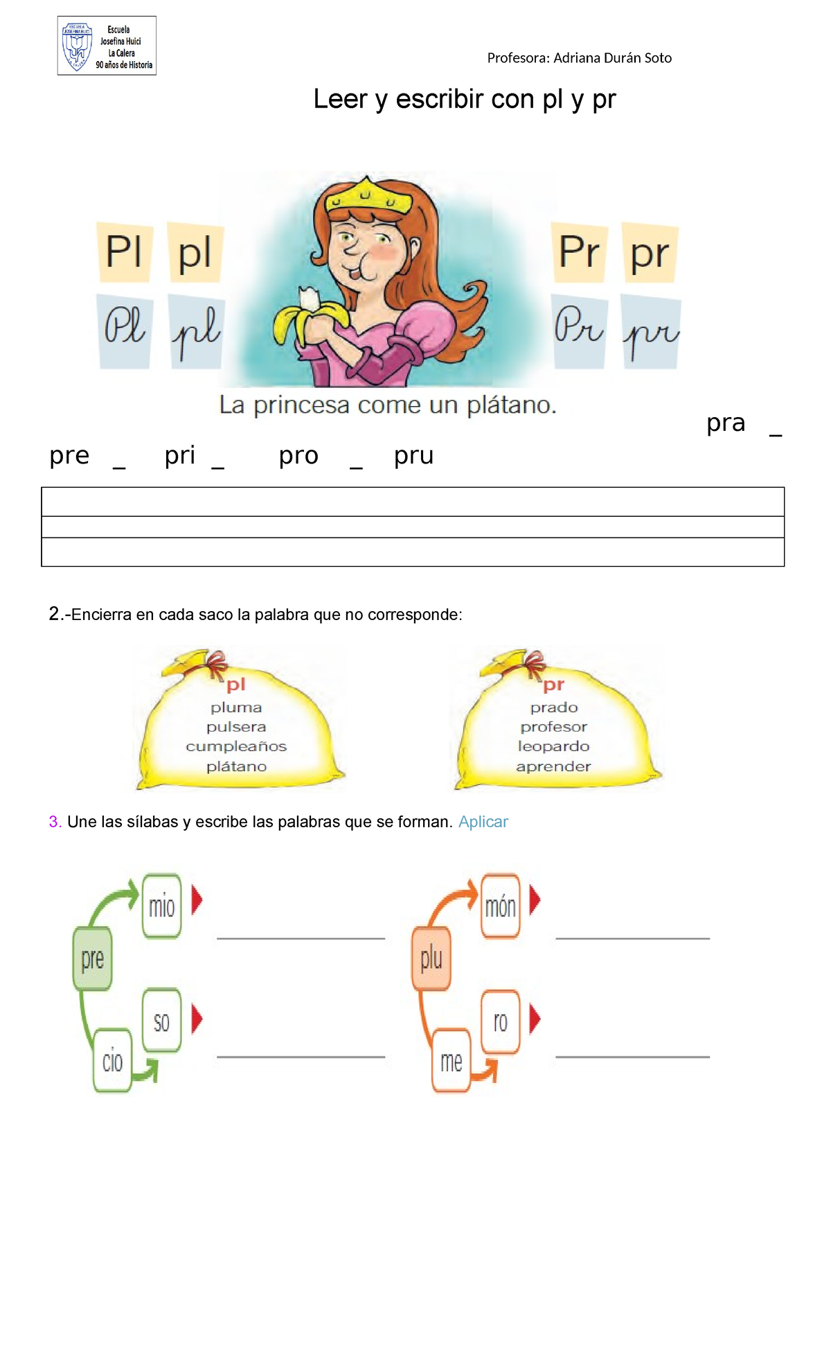 Grupos Consonánticos: Actividades de Lectura y Escritura - Studocu