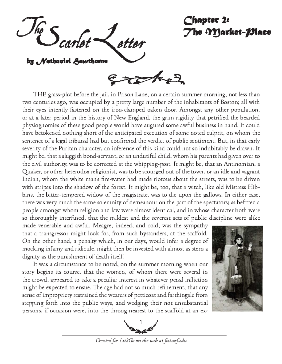 The scarlet letter 004 chapter 2 the market place - Created for Lit2Go ...