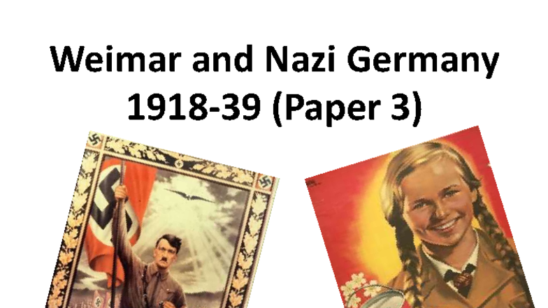 NEW SPEC GCSE History Revision Guide: Weimar & Nazi Germany (Paper 3 ...