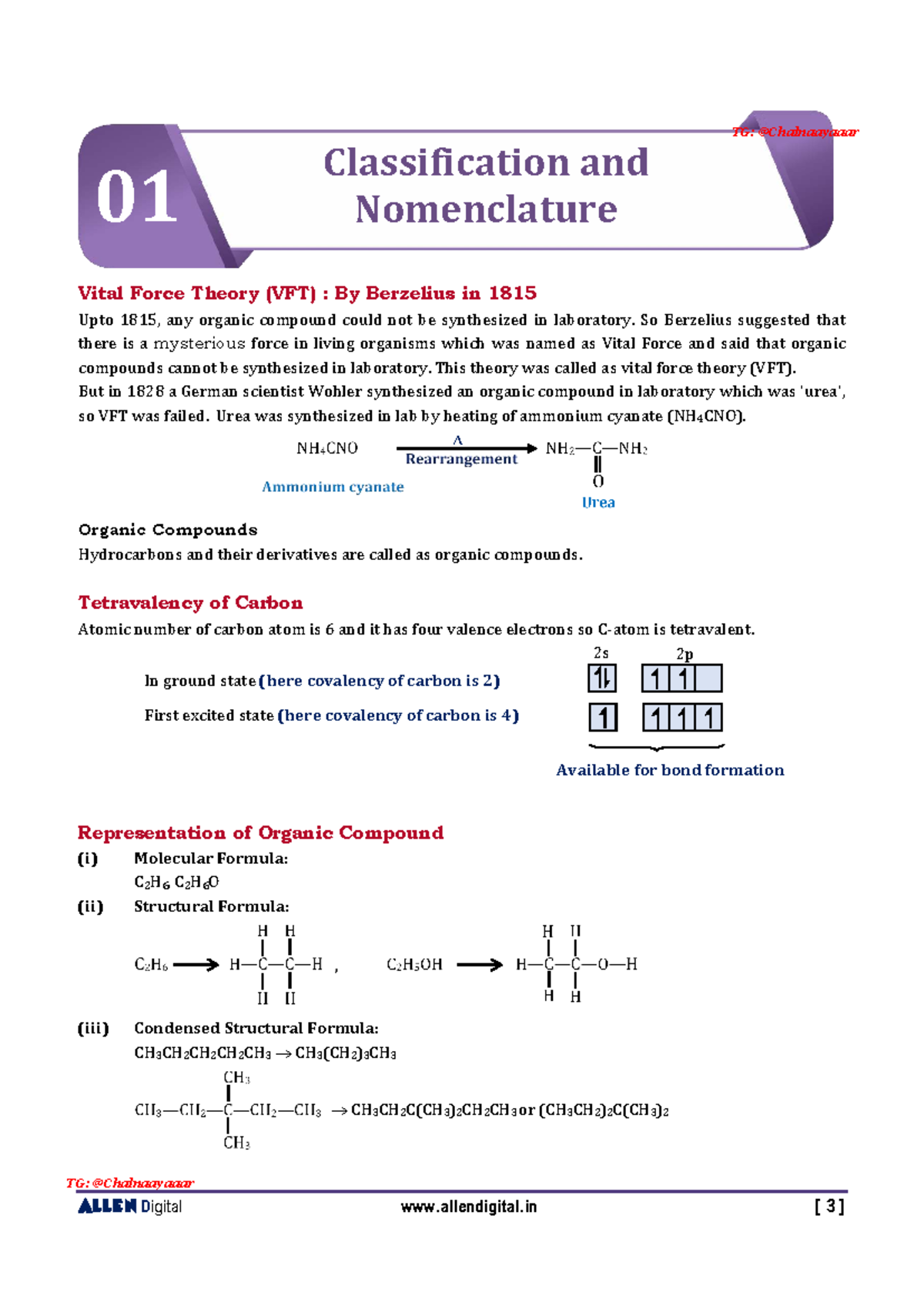 Digital NEET: Chemistry - Classification and Nomenclature Study Guide ...