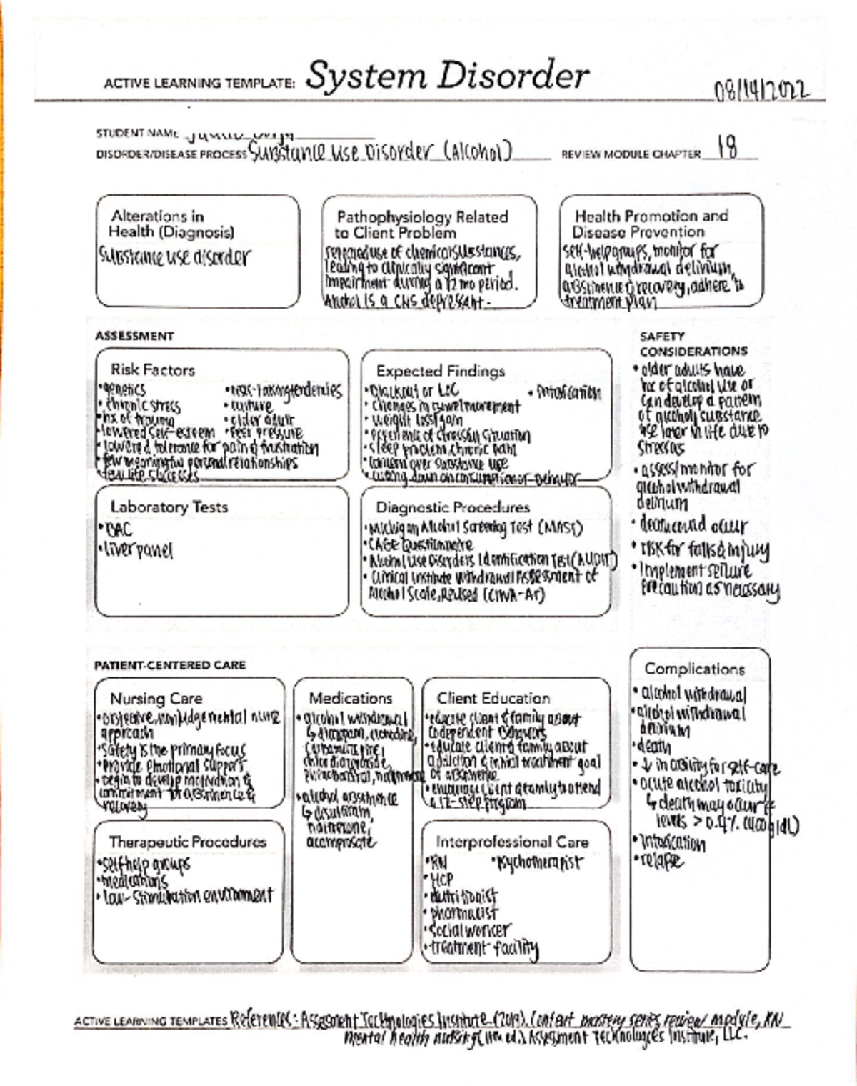 System Disorder: Substance Use Disorder Review & Assessment Guide - Studocu