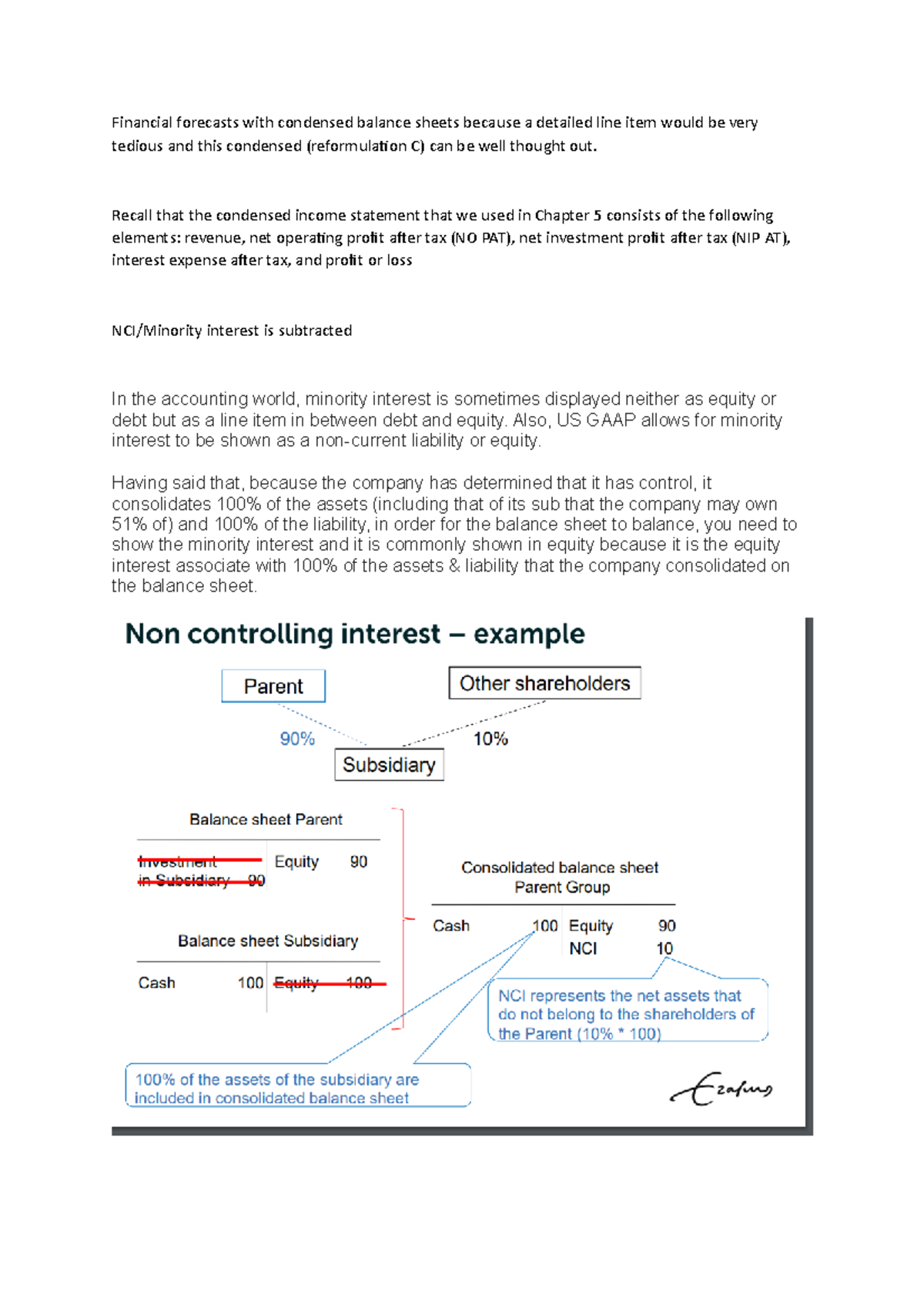 NCI/Minority Interest Explained: Key Concepts in Financial Forecasts ...