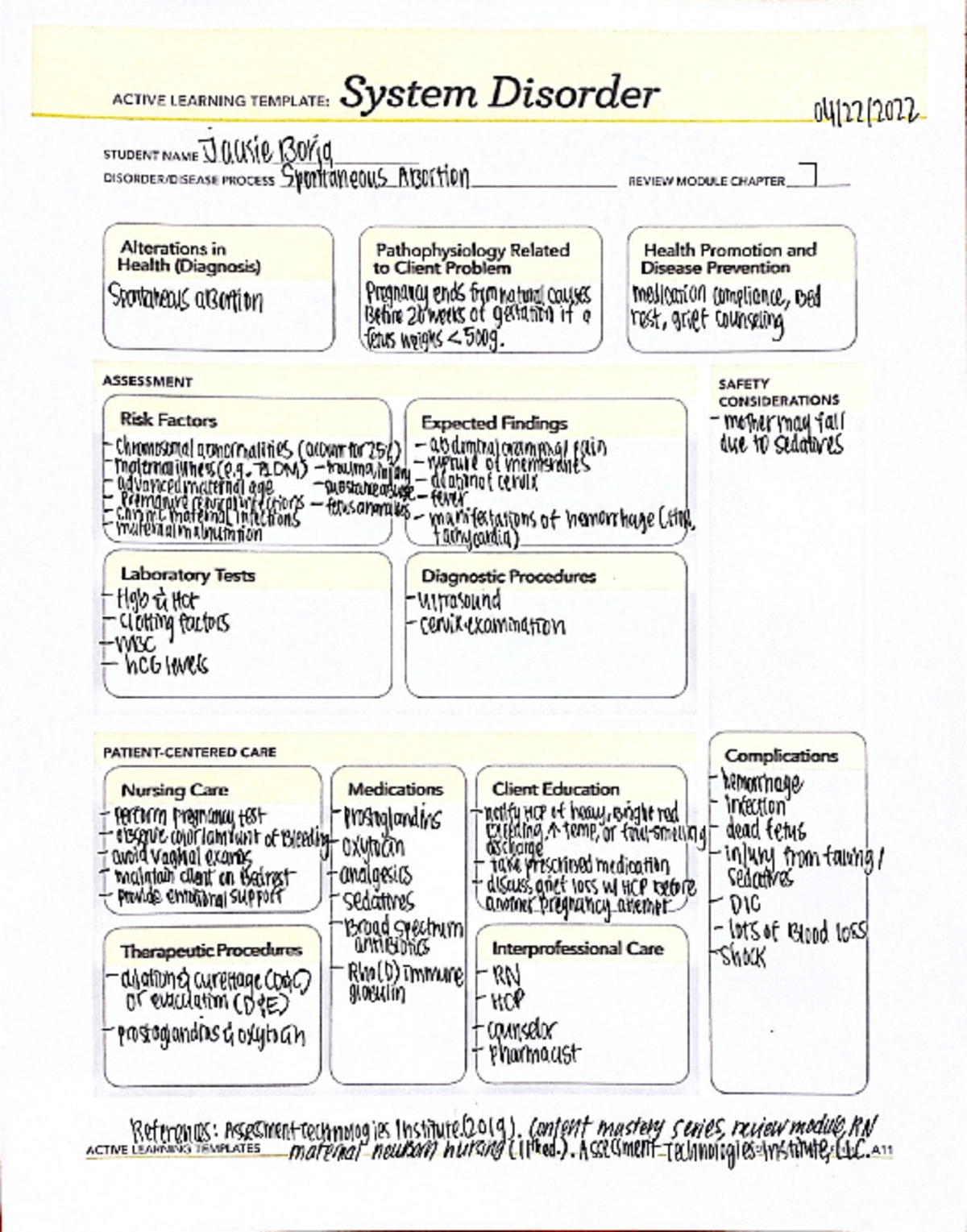 System Disorder and Spontaneous Abortion Review (SYS 202) - Studocu