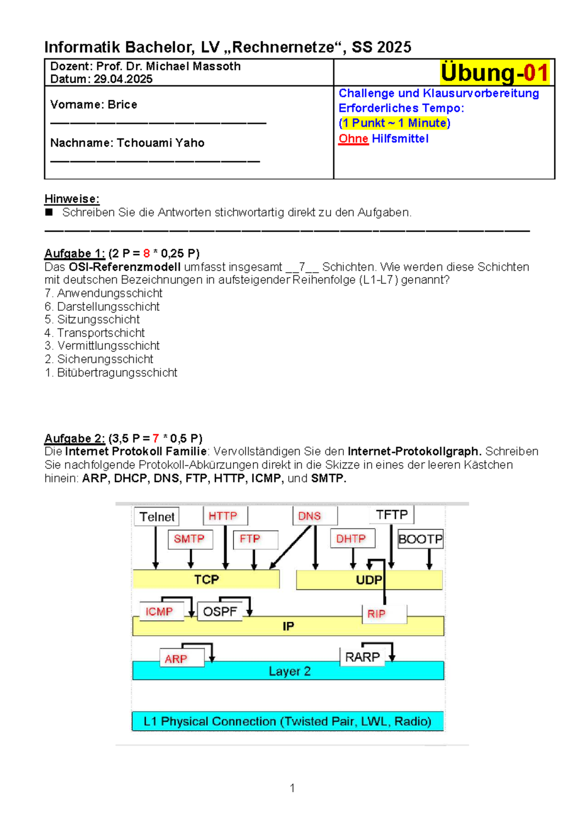 Informatik Bachelor, LV SS 2025: Challenge & Klausurvorbereitung - Studocu